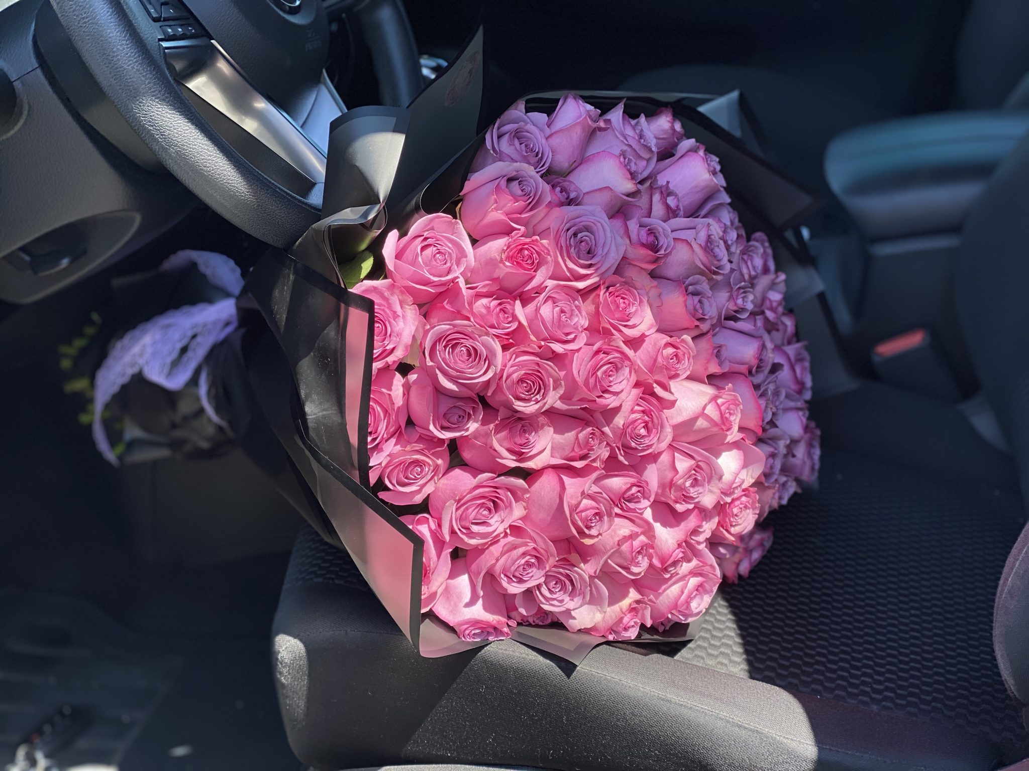 75 roses elegant purple roses bouquet – Purple Violet